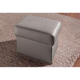 Sit & More sit&more Hocker &raquo;Bellevue&laquo; grau Luxus-Microfaser ALTARA NUBUCK (100% Polyester);SOFTLUX-Kunstleder;NaturLEDER (echtes Rindsleder) B/H/T: 58cm x 45cm x