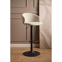 ACTONA GROUP Barhocker &raquo;Ella&laquo; Set, 2 stk, 2 Stk. tlg. Barhocker, Basel beige, Trompete Gestell matt schwarz rau, 2 Stk beige 100% Polyester B/H/T: 