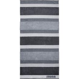 Dyckhoff Saunatuch &raquo;Saunatuch SaunaStripe&laquo; silber Walkfrottee, Obermaterial: 100% Baumwolle B/L: 100cmx200cm, 1 Stk., Walkfrottee