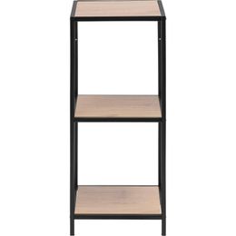 ACTONA GROUP B&uuml;cherregal Metallgestell im modernen Industrielook, 2 Einlegeb&ouml;den, H&ouml;he 82,5 cm schwarz Metall, Papier B/H/T: 35cm x 83cm x 37cm