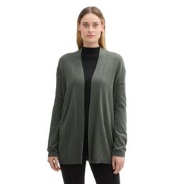 Tom Tailor Damen Tom Tailor Cardigan mit Schalkragen gr&uuml;n L (40)