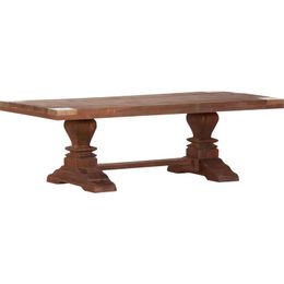 GUTMANN FACTORY Couchtisch &raquo;Oriental&laquo; aus Massivholz Mango, mit aufw&auml;ndig gearbeitetem Fu&szlig;gestell braun B/H/T: 140cm x 46cm x 70cm