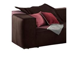 W.Schillig Sofakissen &raquo;around-the-block&laquo; Dekokissen mit Flatterbiese braun Longlife Xtra-Leder Z69: Das feinnarbige, gedeckte Softleder Z69 besticht 