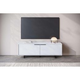 OTTO home Lowboard &raquo;Dinant&laquo; TV-Kommode mit 2 Klappen, Kabeldurchf&uuml;hrung, Breite 150 cm, H&ouml;he 50 cm wei&szlig; Holzwerkstoff B/H/T: 150cm x 50cm x 38cm, 
