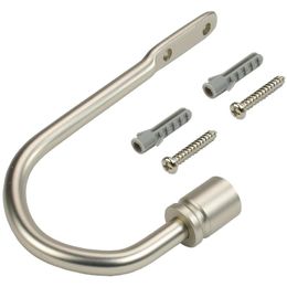 Liedeco Raffhalter f&uuml;r Gardinenstangen &Oslash; 16 mm silber Metall Blacklist