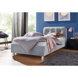 Westfalia Schlafkomfort Polsterbett &raquo;Vulkan&laquo; in diversen Ausf&uuml;hrungen grau Bezug Bett: Microfaser (100% Polyester) oder Strukturstoff (77% Polyester, 23% Viskose);Bonnell-