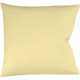 Fleuresse Kissenbez&uuml;ge &raquo;Colours&laquo; edler, b&uuml;gelfreier Interlock-Jersey aus 100% Baumwolle gelb Interlock-Jersey, Obermaterial: 100% Baumwolle B/L: 80cm 