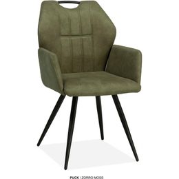 OMG Design Esszimmerstuhl &raquo;Puck&laquo; (Set) 1 Stk.Esszimmerstuhl, pflegeleichter Bezug gr&uuml;n Polyester B/H/T: 57cm x 89,5cm x 61,5cm, 1 Stk., Stoff 