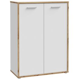 FORTE Kommode &raquo;Keflav&laquo; Breite 84,5 cm wei&szlig; Holzwerkstoff B/H/T: 84,5cm x 115,1cm x 41,5cm, 2 Stk.