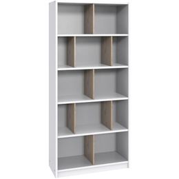 wimex Regal &raquo;Norderney Regal hoch B/T/H 90/38/197cm&laquo; mit diversen Ablagem&ouml;glichkeiten, 12 offene F&auml;cher wei&szlig; Holzwerkstoff B/H/T: 90cm x 197cm x 38cm