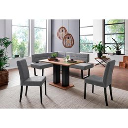 massivline&more Eckbankgruppe &raquo;Martina&laquo; 5 Stk. tlg. frei im Raum stellbar grau Holzwerkstoff, Massivholz, Polyester B/H/T: 65cm, Polyester, langer 