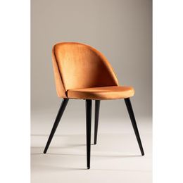 Esszimmerstuhl &raquo;Velvet, 2er-Set Esszimmerst&uuml;hle in Meerblau-Samt, 150 kg belastbar&laquo; () 2 Stk.Polsterstuhl, weicher Bezug, Metallbeine, abgerundet 
