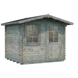 Palmako Gartenhaus &raquo;Emma&laquo; 4,6 qm grau Massivholz Fu&szlig;boden im Gartenhaus, ohne Dacheindeckung