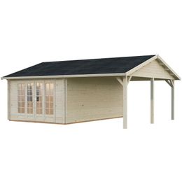 Palmako Gartenhaus &raquo;Irene&laquo; verschiedene Farben beige Massivholz ohne Fu&szlig;boden, ohne Dacheindeckung