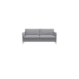 FLEXLUX 2,5-Sitzer &raquo;Fiore, super bequem durch Kaltschaum im Sitz&laquo; schmale Armlehnen, F&uuml;&szlig;e Alu+ Eiche grau 100% Polyester B/H/T: 181cm x 85cm x 92cm, 
