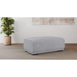 OTTO home Polsterhocker &raquo;BORNHOLM, gro&szlig;er Hocker passend zur Serie, Ma&szlig;e B/T/H: 122/72/46 cm&laquo; mit Wellenfederung, in hochwertiger Verarbeitung grau 