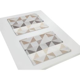 WIRTH Platzset &raquo;BERLARE&laquo; braun Obermaterial: 85% Polyester, 15% Baumwolle B/L: 40cm x 35cm, 2 Stk., Baumwolle Polyester, eckig