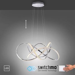Paul Neuhaus Pendelleuchte &raquo;KIRIBI&laquo; LED-Board 1 Stk. Warmwei&szlig; grau 1, &Oslash; 80cm H: 60cm, 1 Stk.