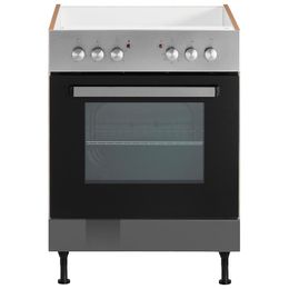 Optifit Herdumbauschrank &raquo;Bern&laquo; 60 cm breit, mit h&ouml;henverstellbaren Stellf&uuml;&szlig;en grau akaziefarben, B/H/T: 60cm x 87cm x 58,4cm