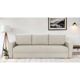 Home Affaire 3-Sitzer &raquo;MAGHERA 230 cm - OTTO. Verl&auml;ssliche Qualit&auml;t.&laquo; Schlafsofa, Bettkasten, pflegeleicht beige 100% Polyester B/H/T: 230cm x 79cm x 