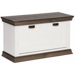 OTTO home Schuhbank &raquo;Vinales&laquo; wei&szlig; Massivholz B/H/T: 96cm x 55cm x 39cm, 1 Klappe