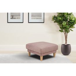 OTTO home Polsterhocker &raquo;TRIPLO passend zur Serie, Ma&szlig;e B/T/H: 82/72/46 cm&laquo; mit Wellenunterfederung, in hochwertiger Verarbeitung rosa Luxus-