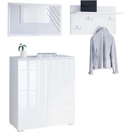 OTTO home Garderoben-Set &raquo;PARIS/ TOKYO&laquo; Komplett-Set, 3 Stk. tlg. wei&szlig; B/H/T: 150cmcm x 80cmcm x 35cmcm