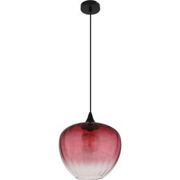 Globo LIGHTING Pendelleuchte &raquo;SANDER&laquo; E27 1 Stk. Gl&auml;ser, H&auml;ngeleuchte, Wohnzimmer, Esstisch rot 1 Stk.