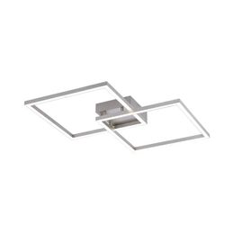 JUST LIGHT Deckenleuchte &raquo;Ls-MAXI&laquo; LED-Board 1 Stk. warmwei&szlig; - kaltwei&szlig; RGB+tunable white, Infrarot inkl., Fernbedienung, Smarthome f&auml;hig silber 2, H:
