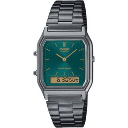 CASIO VINTAGE Damen CASIO VINTAGE Chronograph Quarzuhr, Armbanduhr, Damenuhr, Herrenuhr, Digitaluhr, Edelstahlband grau Einheitsgr&ouml;&szlig;e