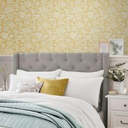 Laura Ashley Vliestapete &raquo;Trailing Laurissa&laquo; gebl&uuml;mt glatt 10mx52cm (ca. 5m2) gelb Vlies B/L: 0,52m x 10m, Rollen: 1