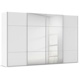 Rauch Schwebet&uuml;renschrank &raquo;Kleiderschrank Schrank Garderobe Schlafzimmerschrank SCALE-TRIO&laquo; edle dreigeteilte Front mit 2 Zierleisten und Spiegel MADE