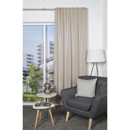 Home Wohnideen Gardine &raquo;OXFORD&laquo; Multifunktionsband 1 Stk. tlg. blickdicht beige Voile, Obermaterial: 100% Polyester 175cm, Multifunktionsband, 135cm