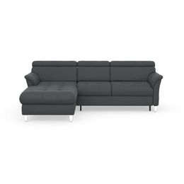 Sit & More sit&more Ecksofa &raquo;Marano L-Form&laquo; inklusive Kopfteilverstellung, optional Schlaffunktion & Bettkasten grau 100% Polyester B/H/T: 257cm x 166cm, Luxus-