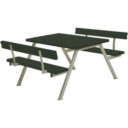 Plus Garten-Essgruppe &raquo;Alpha Kombim&ouml;bel mit 2 R&uuml;ckenlehnen&laquo; 1 Stk. tlg. 118x185x76/45 cm gr&uuml;n B/H/T: 185cm x 76cm x 118cm
