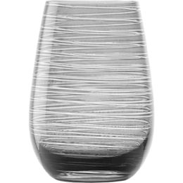Becher &raquo;TWISTER&laquo; 6-teilig grau Glas &Oslash; 8,5cm x 12cm, 465ml, 6 Stk.