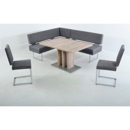 K+w Komfort & Wohnen K+W Komfort & Wohnen Essgruppe 4 Stk. tlg. langer Schenkel links oder rechts, 2 Freischwinger, 1 Funktionstisch blau B/H/T: 158cm x 89cm x 199cm, 