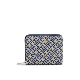 Tommy Hilfiger Damen Geldb&ouml;rse &raquo;TH ICON MED ZA W/ FLAP JACQUARD&laquo; Damen Geldbeutel, Portemonnaie mit TH-Schmuckelement Einheitsgr&ouml;&szlig;e