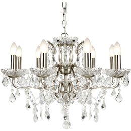 Searchlight Kronleuchter &raquo;H&auml;ngeleuchte Paris, 8-flammig&laquo; E14 1 Stk. Glamour&ouml;s silber 8, &Oslash; 70cm H: 43cm, 1 Stk.