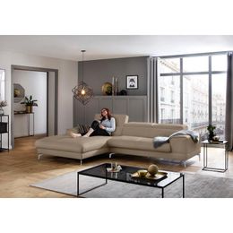 W.Schillig Ecksofa &raquo;piedroo, Designsofa mit tollem Sitzkomfort, bequem und elegant, L-Form&laquo; Kopfteilverstellung, wahlweise mit Sitztiefenverstellung, 