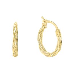 Firetti Damen Paar Creolen &raquo;Schmuck Geschenk Gold 375 Ohrschmuck Creole&laquo; gold 17mm, Gelbgold 375