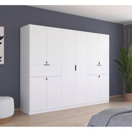 Rauch Dreht&uuml;renschrank &raquo;Kleiderschrank Schrank Garderobe W&auml;scheschrank TICAO&laquo; Schubladen in der H&ouml;he variabel positionierbar, mit 2 ger&auml;umigen 