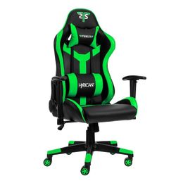 Hyrican Gaming-Stuhl &raquo;"Striker Copilot" schwarz/gr&uuml;n, Kunstleder, ergonomischer Gamingstuhl&laquo; () B&uuml;rostuhl, Schreibtischstuhl, geeignet f&uuml;r Jugendliche und 