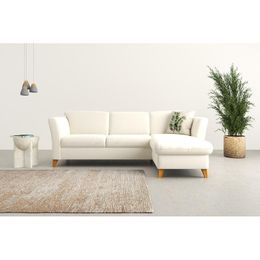 Home Affaire Ecksofa &raquo;Trelleborg L-Form&laquo; Federkern-Polsterung, wahlweise mit Schlaffunktion und Bettkasten beige 100% Polyester B/H/T: 249cm x 86cm x 