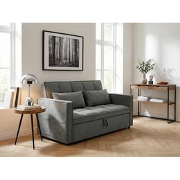 OTTO home Schlafsofa &raquo;STEFFO, 159 cm, 2-Sitzer, mit verstellbarer R&uuml;ckenlehne&laquo; Klappmechanismus, Feinstruktur-Bezug, nat&uuml;rliche Farben grau 100% 