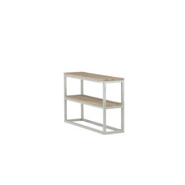 Beistelltisch &raquo;Rise, schmaler Nachttisch in heller Eschenoptik, 45 &times; 30 cm&laquo; Schlafzimmertisch, MDF, Papierlaminat, Metallrahmen, schlank, urban braun 