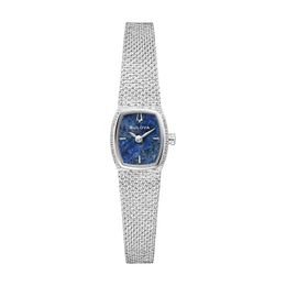 Bulova Damen Quarzuhr &raquo;Goddess of Time&laquo; Armbanduhr, Damenuhr, Edelstahlarmband, analog blau Einheitsgr&ouml;&szlig;e