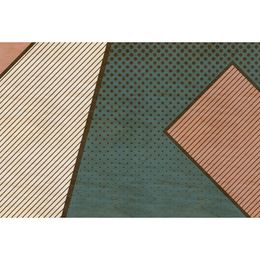 Livingwalls living walls Fototapete &raquo;Walls by Patel Pattern Play 1&laquo; glatt Vlies, Wand, Schr&auml;ge beige Vlies B/L: 4m x 2,7m