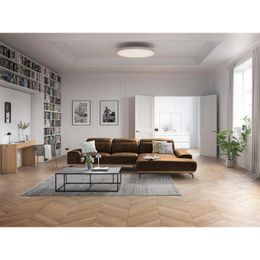 Musterring Wohnlandschaft &raquo;MR 2490 Ecksofa mit erstklassigem Sitzkomfort, Long-Life-Leder&laquo; Fu&szlig; schwarz, Sitzh&ouml;he 48cm, wahlweise mit Funktionen, Ma&szlig;e 342x207 cm 