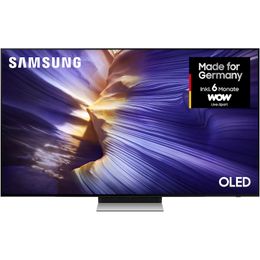 Samsung OLED-Fernseher &raquo;GQ77S91FAE&laquo; 194 cm/77 &prime;&prime; Smart-TV Entdecke mit dem LaserSlim Design die Faszination filigraner Formensprache, die komplementiert wird 